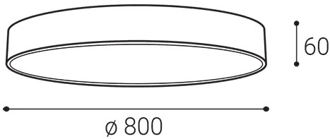 Led2 Stropní LED svítidlo MONO SLIM ø 80 cm Barva: Bílá, Stmívání, řízení: DALI/PUSH