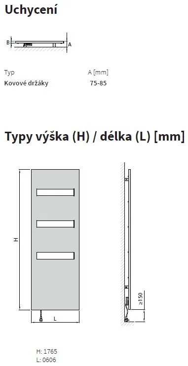 ISAN E-CULT elektrický topný žebřík 1765/606 DECU17650606AK01-0110 Barva ISAN: Khaki - struktura S27 (21)