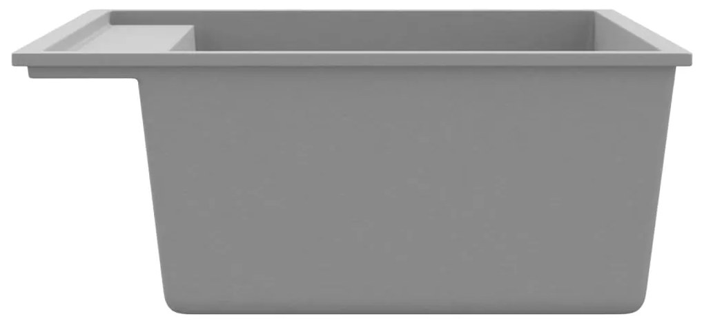 vidaXL Marketos Kuchyňský dřez s přepadem šedý žula