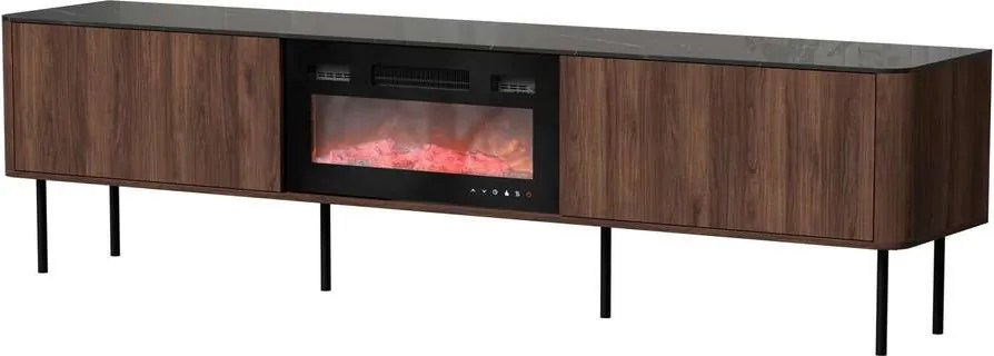 TV stolek Linos II, ořech warmia / černá