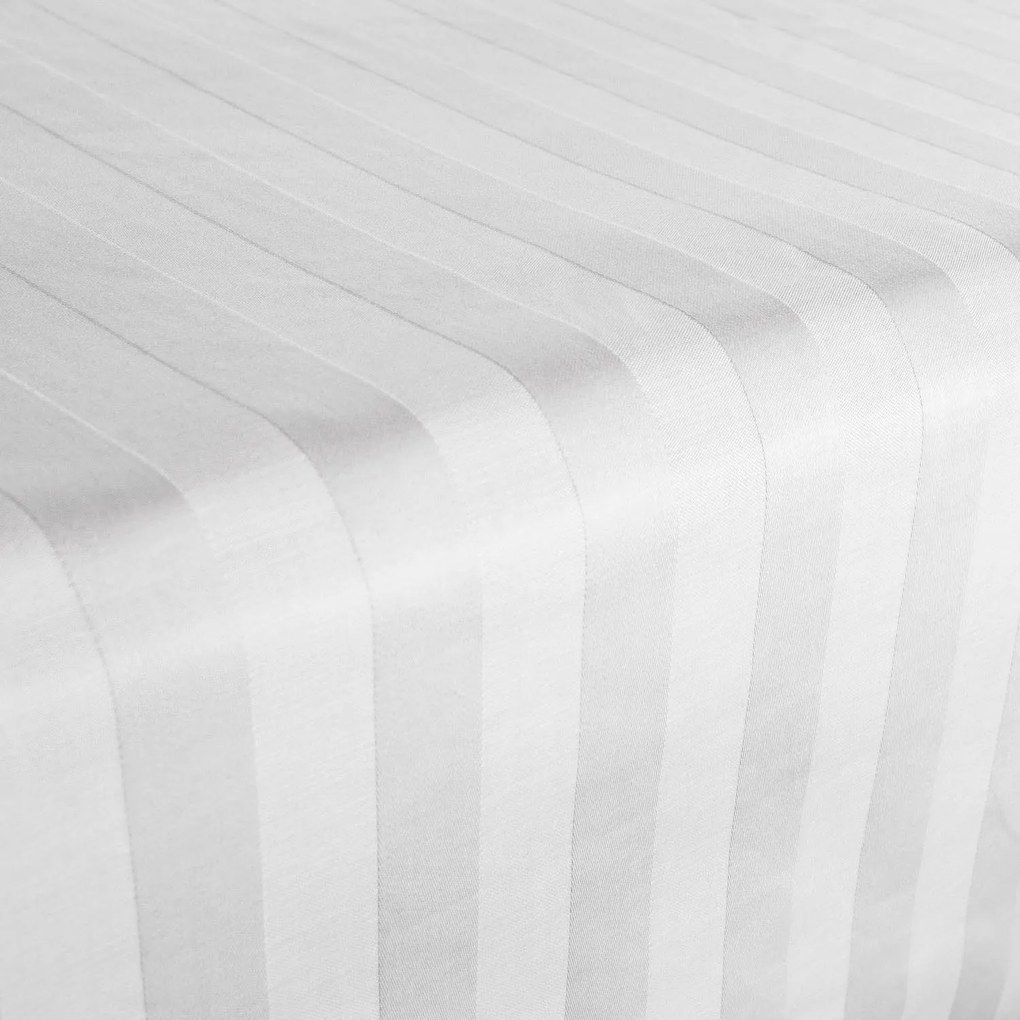 BAMBUSOVÉ PROSTĚRADLO STRIPE 160X240 CM BÍLÉ