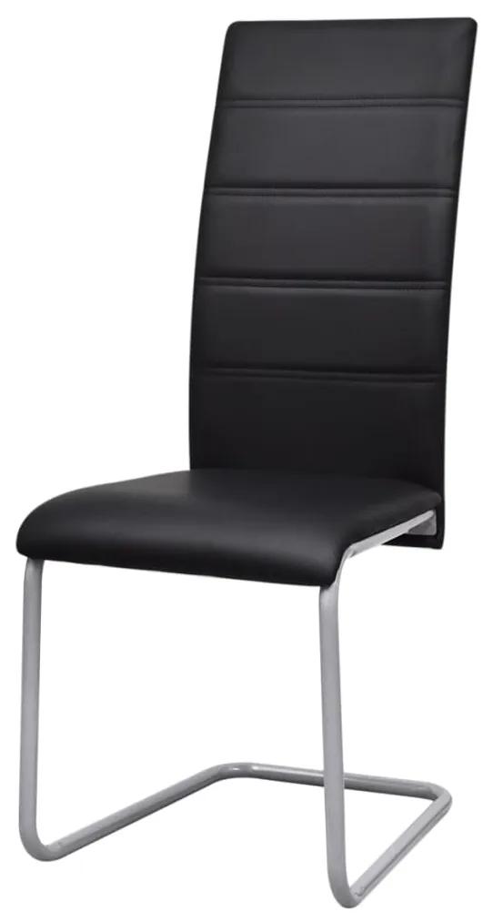 Konzolové jídelní židle 2 ks černé umělá kůže,  242289