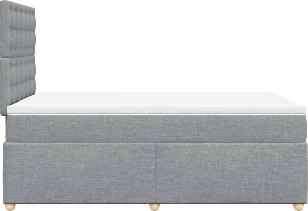 Box spring postel s matrací světle šedá 120x190 cm textil 3291233