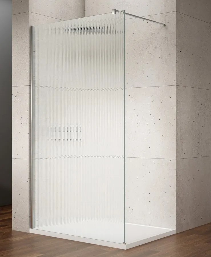 Gelco VARIO CHROME sprchová zástěna 140 x 200 cm jednodílná k instalaci ke stěně chrom sklo nordic GX1514-05
