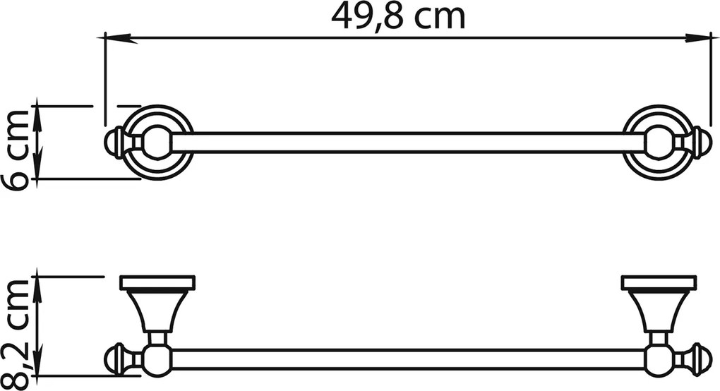Gedy Gedy, NEVIS držák ručníků 450x82mm, chrom, NV214513