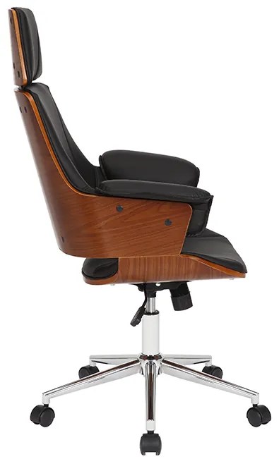 Designová kancelářská židle Uriela ořech / černá