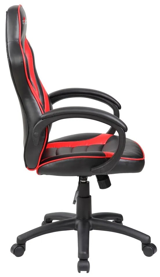 Lama Plus Dětská herní židle Red Fighter C6 — černá/červená