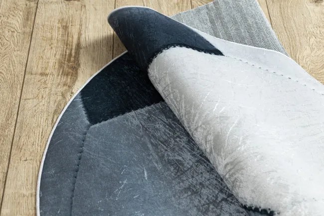 Dětský koberec protiskluzový BAMBINO 38540 Míč, černý / bílý kruh