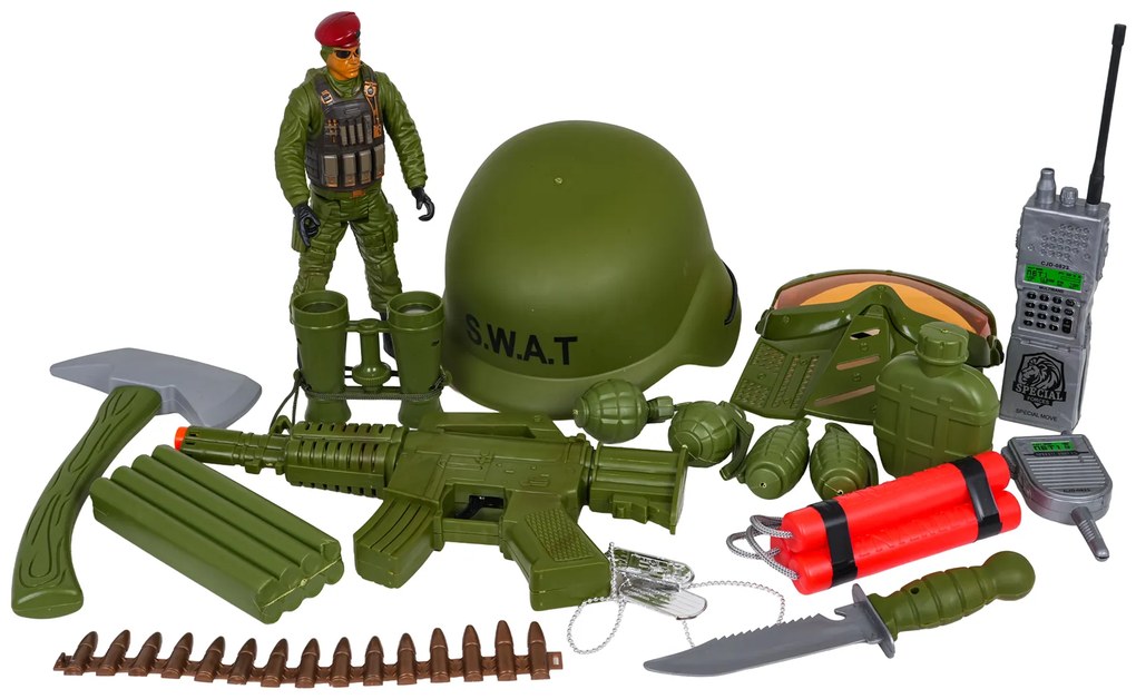 RKToys Dětská vojenská sada - 16 dílů