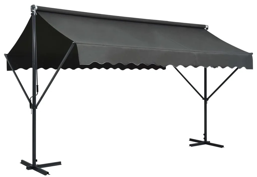 vidaXL Marketos Volně stojící markýza 400 x 300 cm antracitová