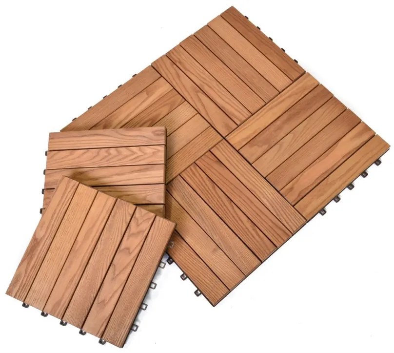 ROJAPLAST Podlahové dlaždice - THERMOWOOD, 6 ks