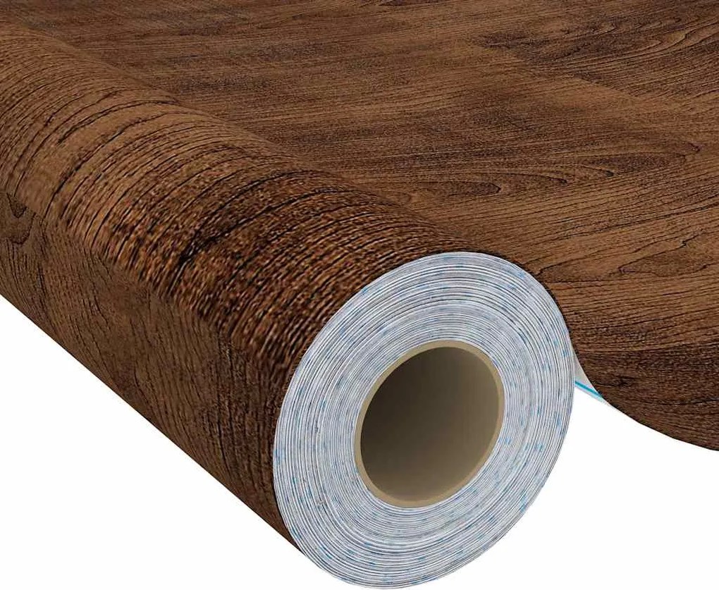 Samolepící tapety na nábytek 2 ks tmavý dub 500 x 90 cm PVC 3059648