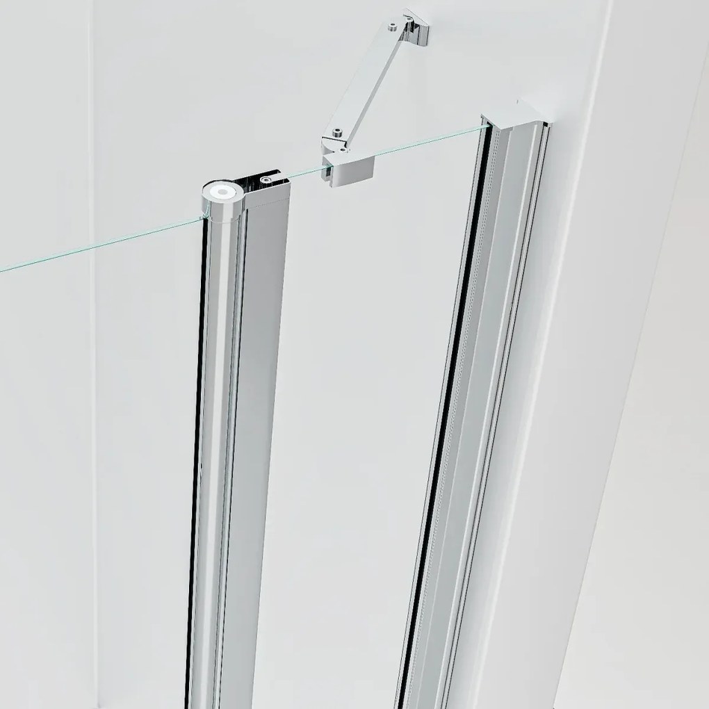 Sprchová zástěna 100x80, obdélníková, čirá, chrom (75+30/65+20) - ALFA LINE DUE
