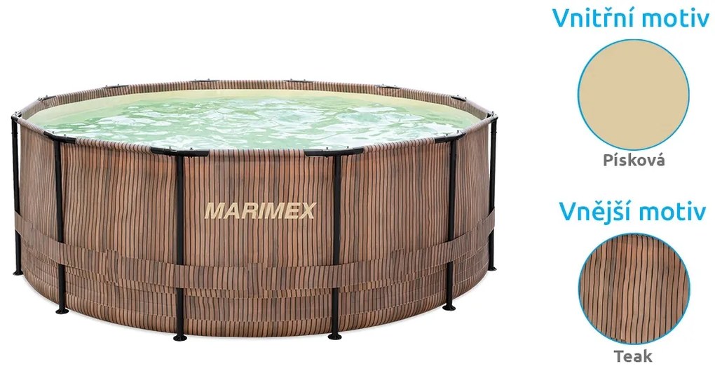 Marimex | Bazén Marimex Florida 3,66x0,99 m se zabudovaným skimmerem - motiv TEAK (poškozený obal) | 103402852