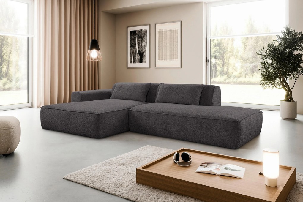 XXXLutz ROHOVÁ SEDAČKA, kompozitní dřevo, textil, plast, barvy grafitu MID.YOU - Sedací soupravy - 000694009631