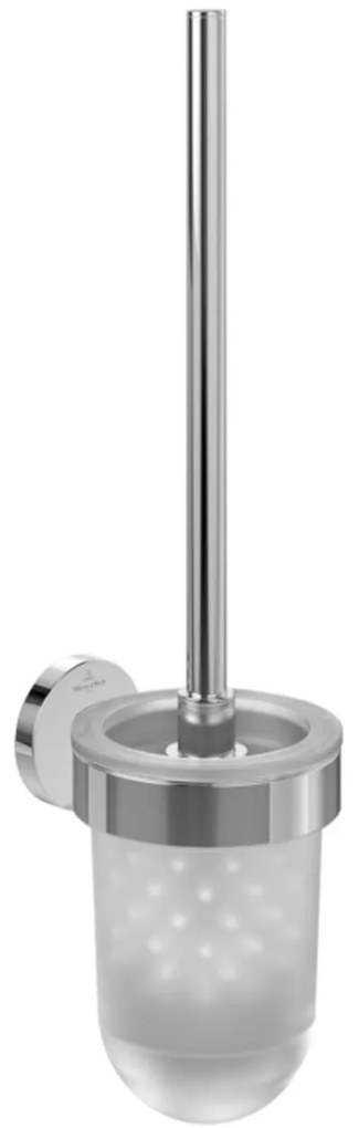 Villeroy & Boch Elements Tender - WC štětka nástěnná s držákem, sklo/chrom TVA15101600061