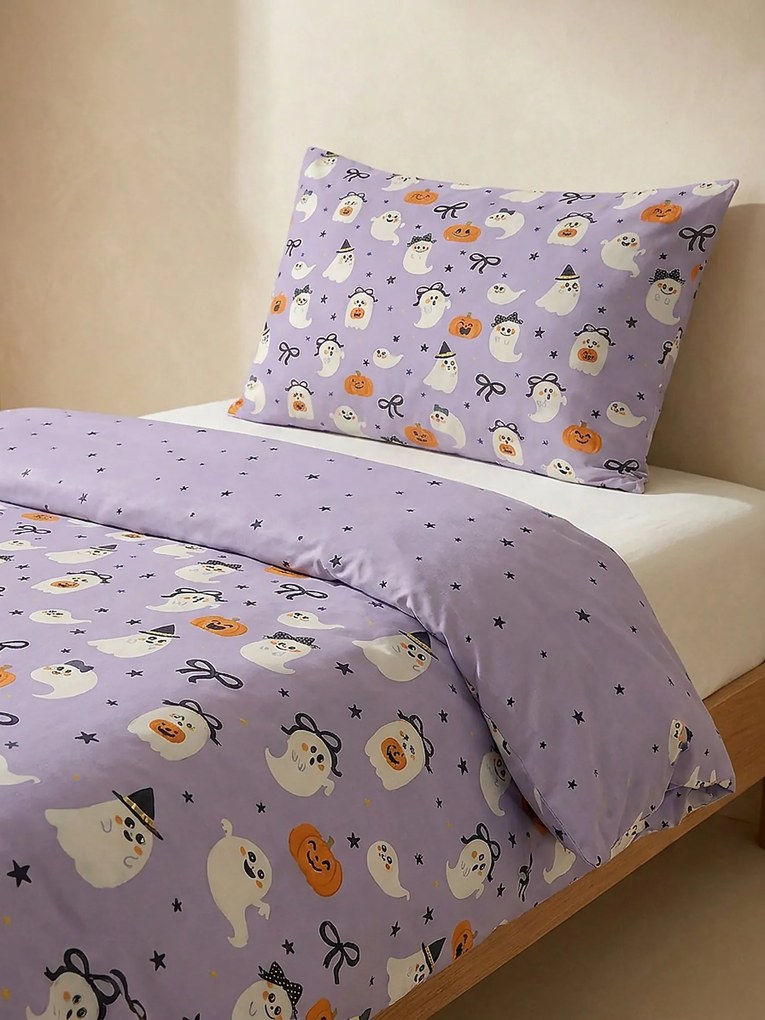 Sinsay - Sada ložního prádla s halloweenským motivem - fialová
