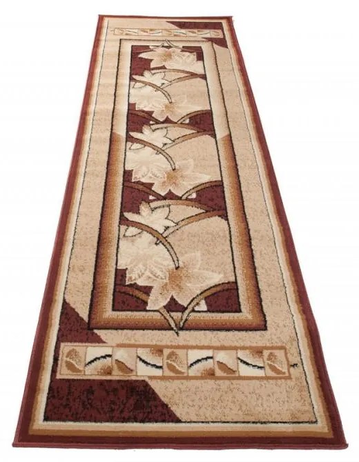 Kusový koberec PP Foglio hnědý atyp 70x200cm