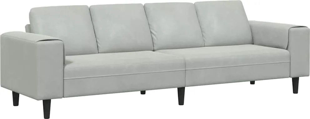 Pohovka do obývacího pokoje Světle šedá 250 x 77 x 76 cm 3335091