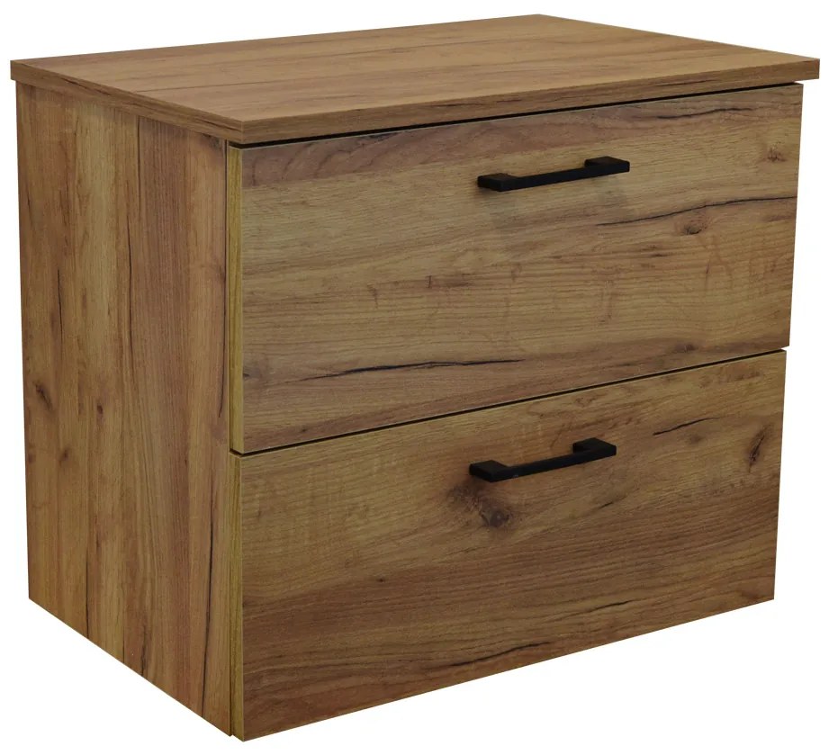 Comodo Koupelnová skříňka pod deskové umyvadlo Agria GO 60-HD- zlatý dub/zlatý dub