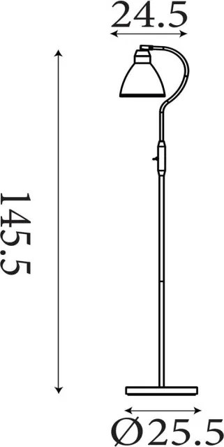 Searchlight EU5026AB Polohovatelná stojací lampa READ patina