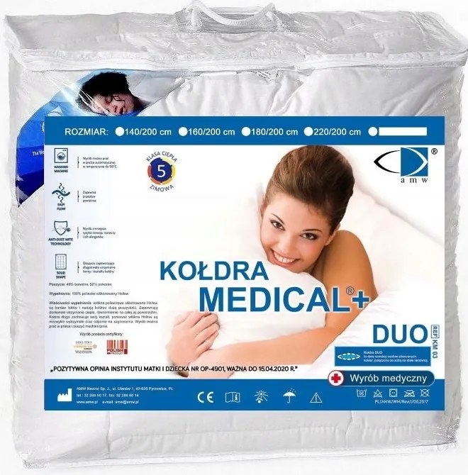 Amw Přikrývka Medical Duo 140x200 1200 g lékařská