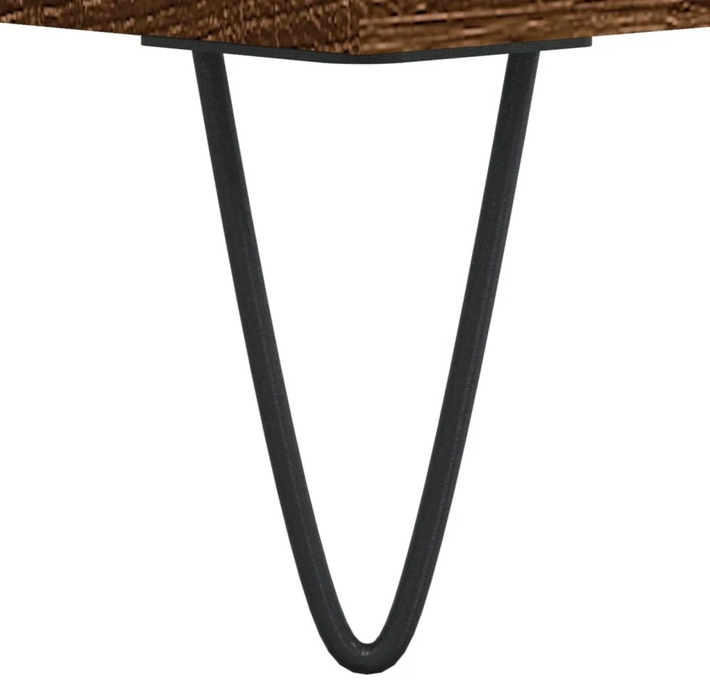 Konferenční stolek hnědý dub 60 x 50 x 36,5 cm kompozitní dřevo - Default Title