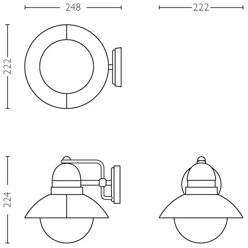 Philips 17237/30/PN - Venkovní svítidlo MYGARDEN HOVERFLY 1xE27/60W/230V IP44