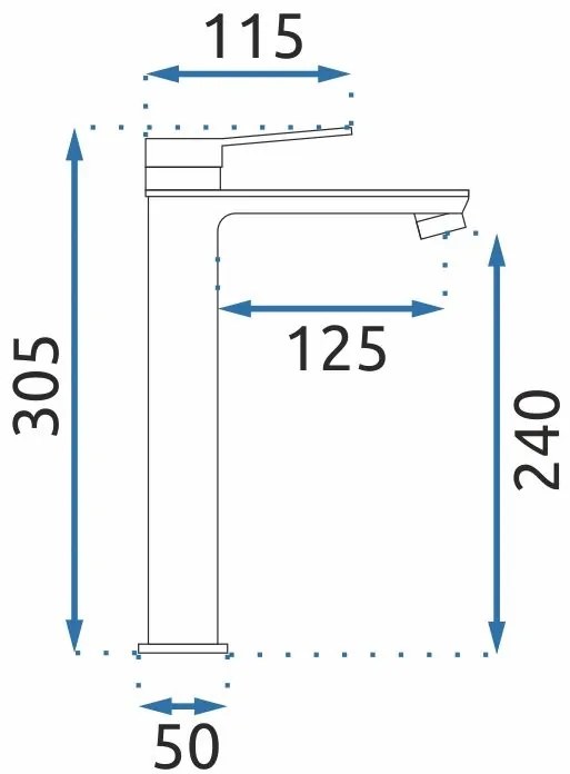 Rea Viral, vysoká umyvadlová baterie, černá - růžové zlato, REA-B2026