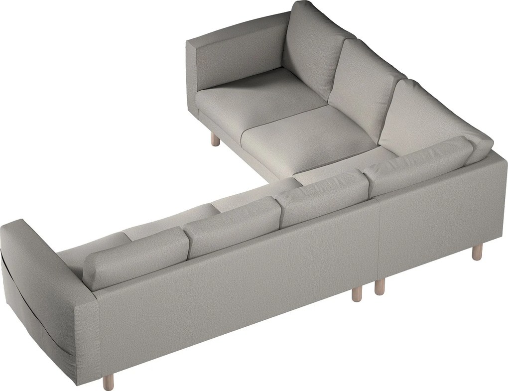 Potah na pohovku IKEA Norsborg rohová 5-místná barva šedá látka pletený vzor