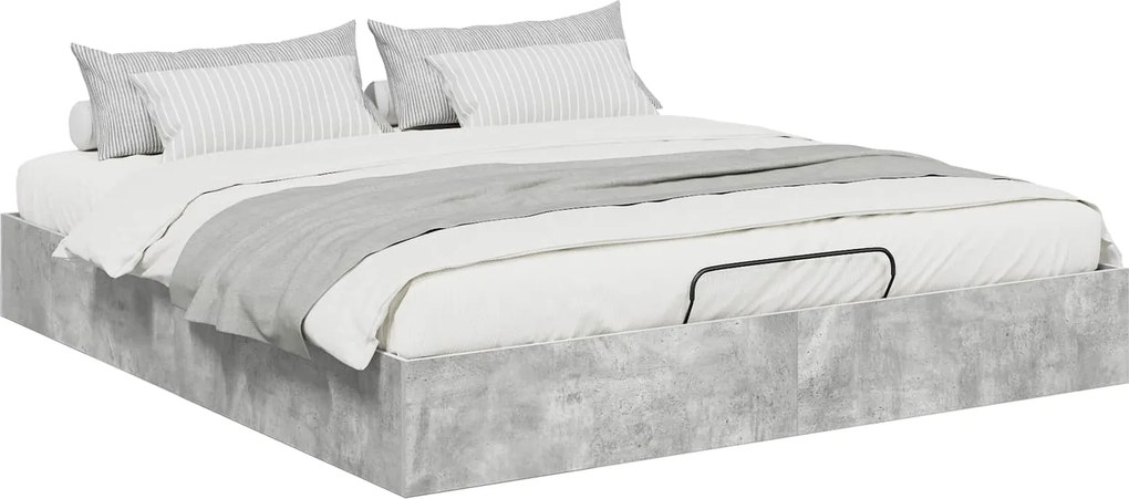 Ottoman postel Beton 203 x 180 x 25 cm Dřevěný materiál 3409208