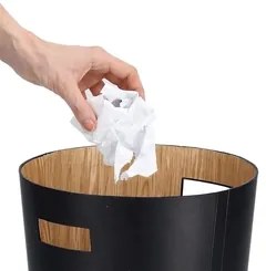 Odpadkový koš na papír, karton, černý