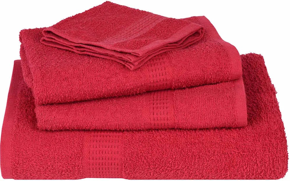 Saunové osušky FROGN 10 ks červené 80x200 cm 360 g/m² 136937