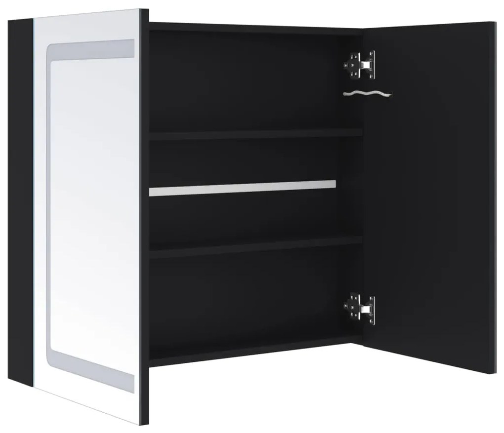 vidaXL Marketos LED koupelnová skříňka se zrcadlem 80 x 12,2 x 68 cm