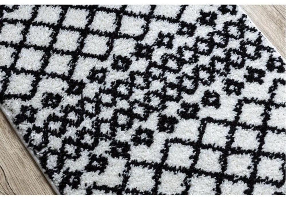 Kusový koberec Shaggy Safi bílý atyp 60x250cm