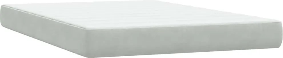 Box spring postel s matrací světle šedá 160x210 cm samet 3316023