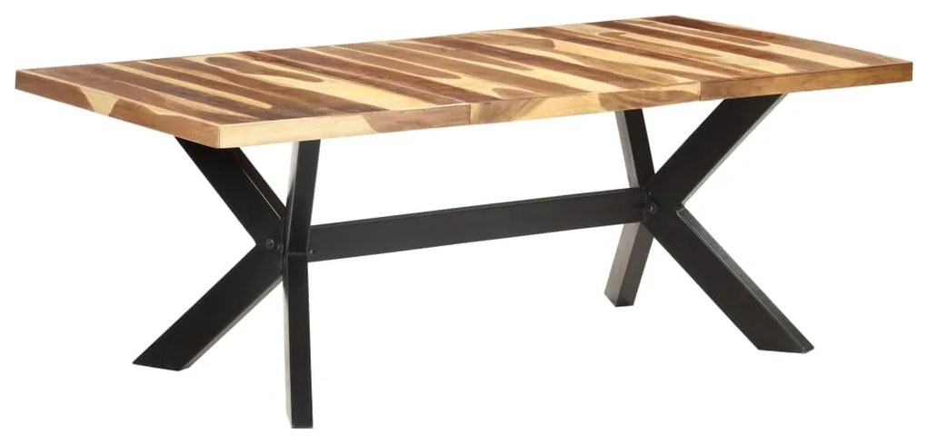 Jídelní stůl Suttro - 200x100x75 cm | masivní dřevo sheeshamový vzhled
