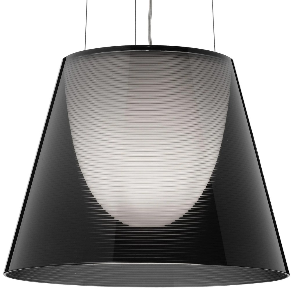 Flos F6257030 KTribe S2, designové závěsné svítidlo, 1x150W E27, kouřová, prům. 39cm