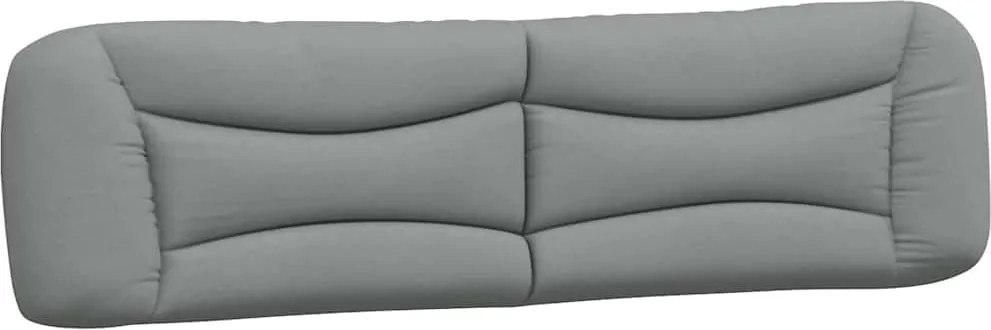 Postel s matrací Hvar světle šedá 200 x 200 cm textil 3208555