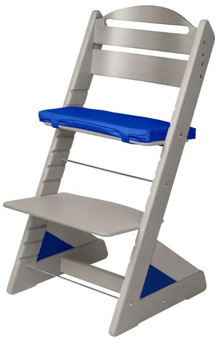 Jitro Dětská rostoucí židle Plus Šedá Modrý klín + modrý