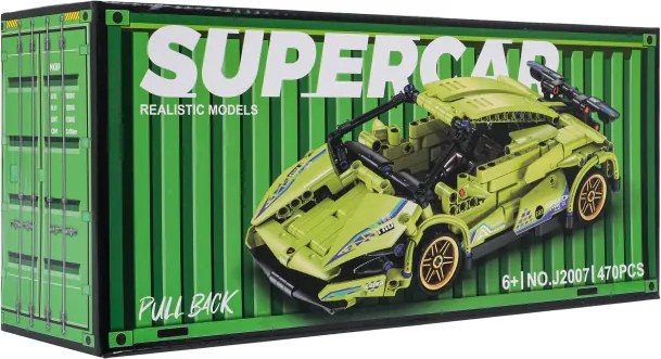 Stavebnice auta SUPERCAR No.J2007 zelená - 470 dílků