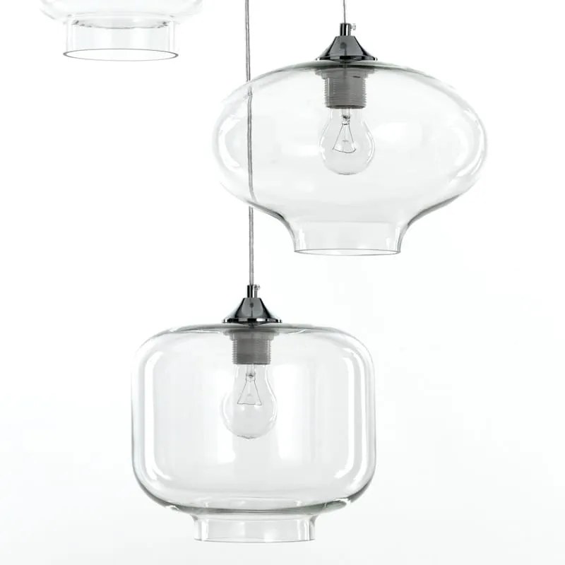 Tomasucci Závěsný lustr SAKY CLEAR Ø.47x126cm,skleněný