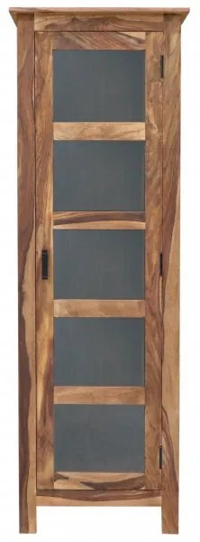 Indický nábytek - Vitrína 60x180x45 Rami z indického masivu palisandr Natural