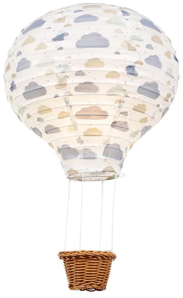 Ostaria Papírové stínidlo horkovzdušný balón s mraky 30 x 45 cm