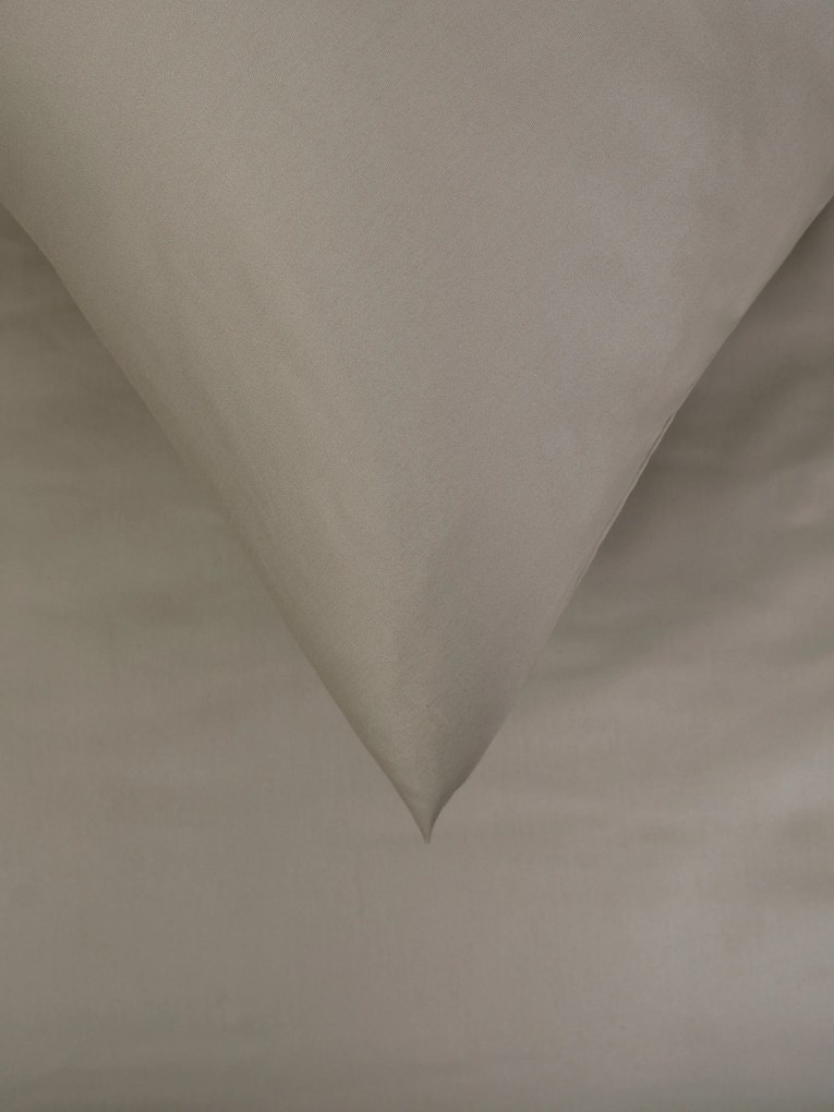MK Lůžkoviny Francouzské saténové povlečení - Diana šedohnědé 220 × 200 cm, 2ks 70 x 90 cm