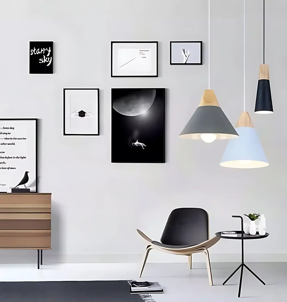 Toolight, Stropní svítidlo SCANDI B, bílá - hnědá, OSW-00151