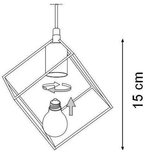 Ideal Lux - Lustr na lanku ICE 5xE27/60W/230V pr. 50 cm černá