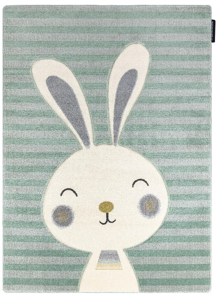 Dywany Łuszczów Dětský kusový koberec Petit Rabbit green - 120x170 cm