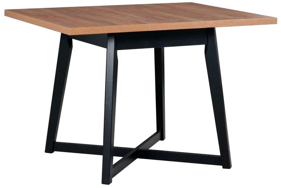 Jídelní stůl Ouida 1 L (dub stirling + černá) (pro 4 osoby). 1040818