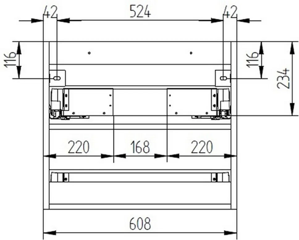 Mereo Mereo, Aira, koupelnová skříňka 61 cm, Multidecor, CN790SDUO1